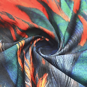 Obacle Seamless Bandana for Rave Face Mask Dust Wind UV Sun Protection Neck Gaiter Tube Mask for Women Men Festival Party Motorcycle Riding Fishing Hunting (Feather Red Green)