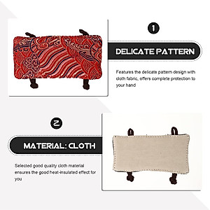 VOSAREA 2pcs Teapot Handle Covers Hot Handle Cover Holder Sleeve for Cast Iron Skillet Pot Pan Tea Kettle Handle Covers