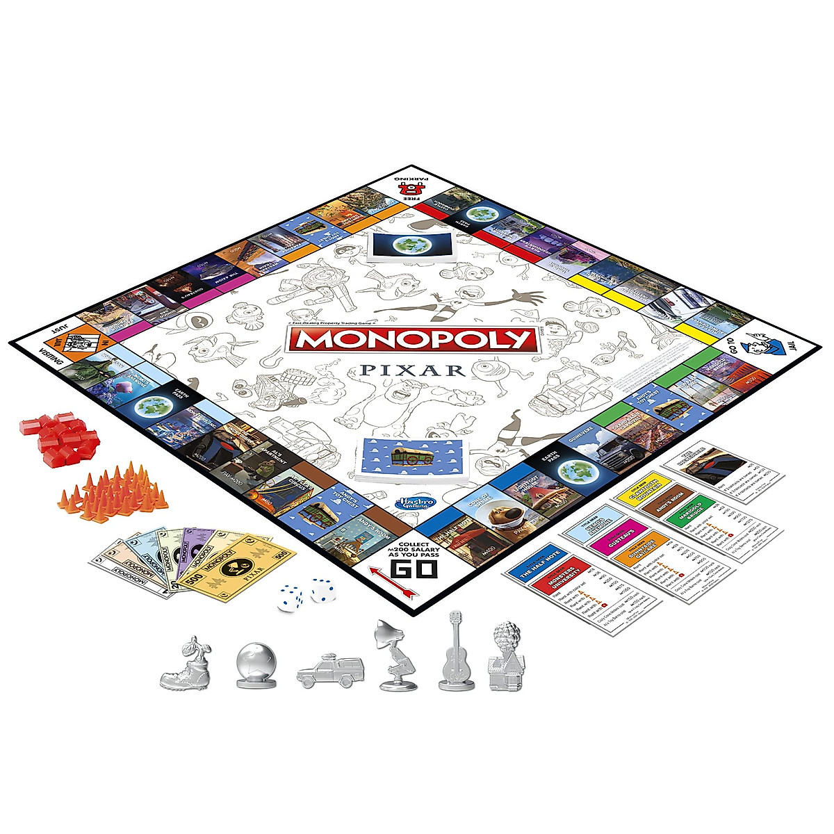 Hasbro Gaming Monopoly: Pixar Edition Board Game for Kids 8 and Up, Buy Locations from Disney and Pixar's Toy Story, The Incredibles, Up, Coco, Lightyear, and More (Amazon Exclusive)