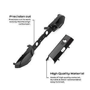 Repair Kit for Xbox One S/X Controller, Thumbsticks, 3D Analog Joysticks, LB RB Bumper, Dpad, ABXY Buttons, Headphone Jack, Replacement Parts for Xbox One Controller(Model: 1708)(Black ABXY)