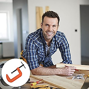 2 Pack 4 Inch C-Clamp Set, Heavy Duty G Clamps with 4-Inch Jaw Opening Sliding T-Bar Handle, Industrial Strength 4" C Clamps for Woodworking, Welding, Building