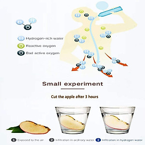 [Upgrade Version] Xglysmyc Portable Rechargeable Hydrogen Water Generator Bottle with New SPE and PEM Technology,Glass Hydrogen Water Machine Ionizer Health Cup for Home Office Travel Use