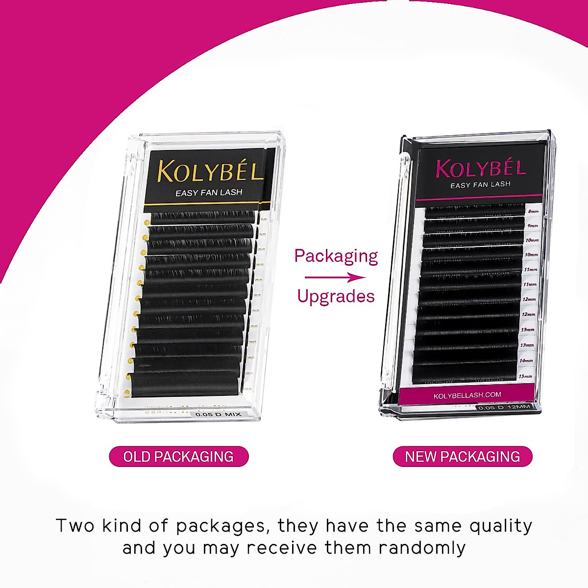 KOLYBEL Eyelash Extensions Easy Fan Lashes 0.05 Thickness D Curl 8-15mm Mix Tray Auto Blooming Lash Extension Volume Lashes Lasting Self Fanning Lashes(0.05-D,8-15mm)