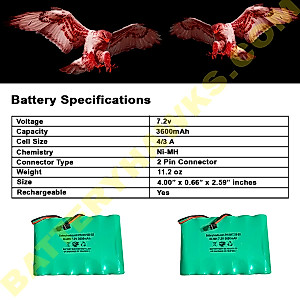 DSC IMPASSA 9057 Battery 6PH-H-4/3A3600-S-D22 7.2v 3600mAh Ni-MH Wireless Security System ADT SCW9057G-433