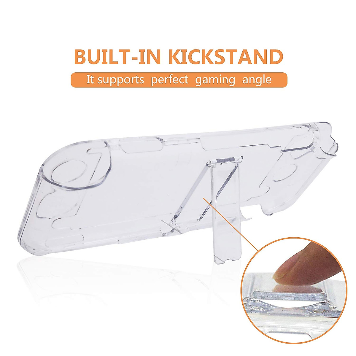 Switch Accessories Kit 13in 1 for Nintendo Switch Lite with Hard Cover Case, Screen Protector Tempered Glass, Switch Joystick Caps Cleaning Wipe, Cleaning Cloth