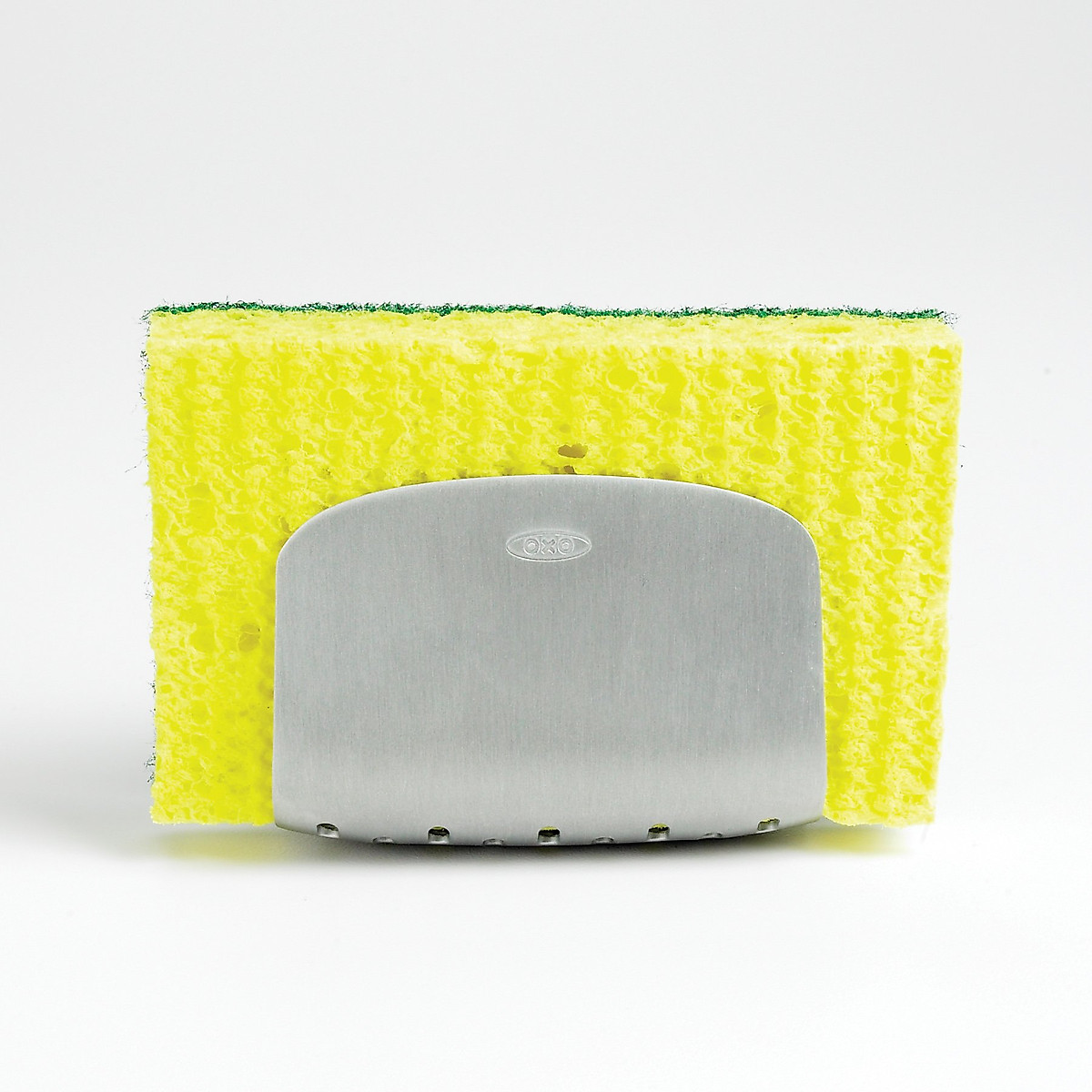 OXO Rust-Proof Aluminum Suction Sponge Holder,Silver,3-inch