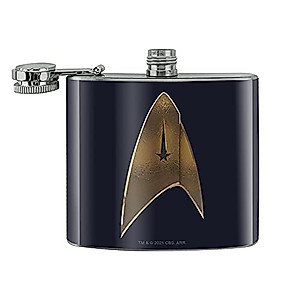 Star Trek Discovery Delta Shield Stainless Steel 5oz Hip Drink Kidney Flask