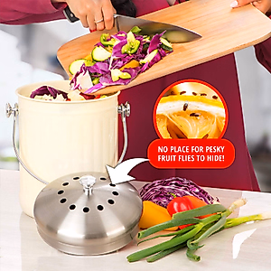 Epohpeek Compost Bin Filters Charcoal - Filter Replacement for Kitchen Pail Composter, 12 Pack Extra Thick (1cm) Fits Gallon Bucket Countertop Bins - Activated Carbon, 6 Round 6 Square, Both 6.5”