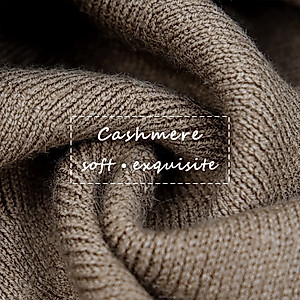 Gllutt Cashmere Beret Hat French Style Stretchy Knitting Solid Color Both Side Usable (Coffee)