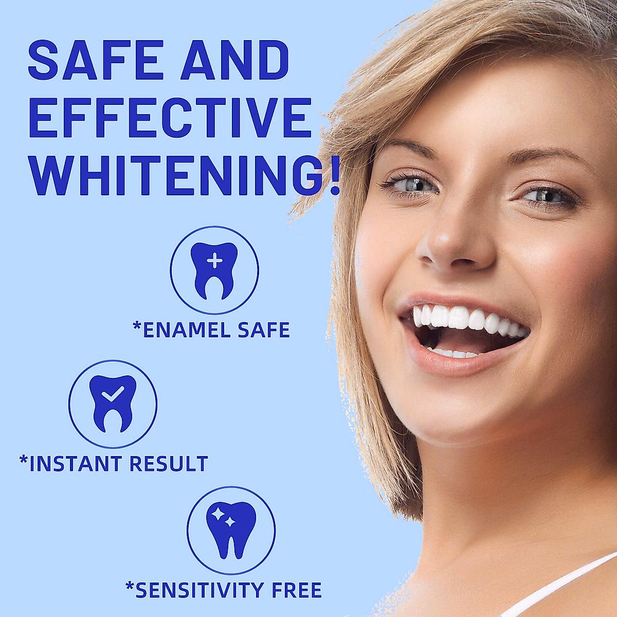 PERSMAX Teeth Whitening Strips for Teeth Sensitive, Non-Slip Enamel-Safe Strips, Professional and Safe Teeth whitening Strips, for Smoking/Coffee/Soda/Wine Stain, 28 Strips 14 Treatments (Mint)