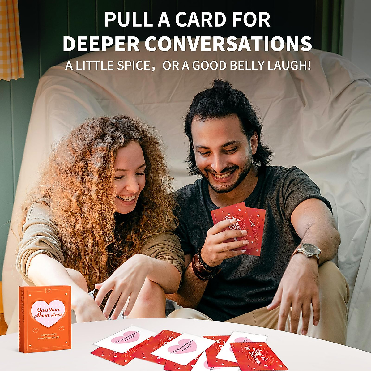 UMONIE Conversation Cards for Couples, Fun Questions Couples Games for Date Night, Cards Game for Couples to Strengthen Relationships, Romance, Trust - Valentine's Day Couples Gifts for Him/Her/Them