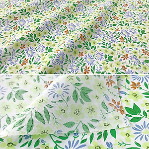 Mililanyo 8pcs 18 x 22inches (46x56cm) Floral Cotton Fabric Small Flower Pattern Pre-Cut Quilt Squares Fat Quarters Fabric Bundles for Sewing and Quilting