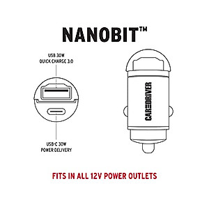 Car and Driver USB C Car Charger Adapter | Dual Wireless Car Charger, Cigarette Lighter USB Charger | Galaxy, iPad, iPhone Car Charger & More USB-C Power Delivery, USB-A Quick Charge 3.0, 4.5A Output