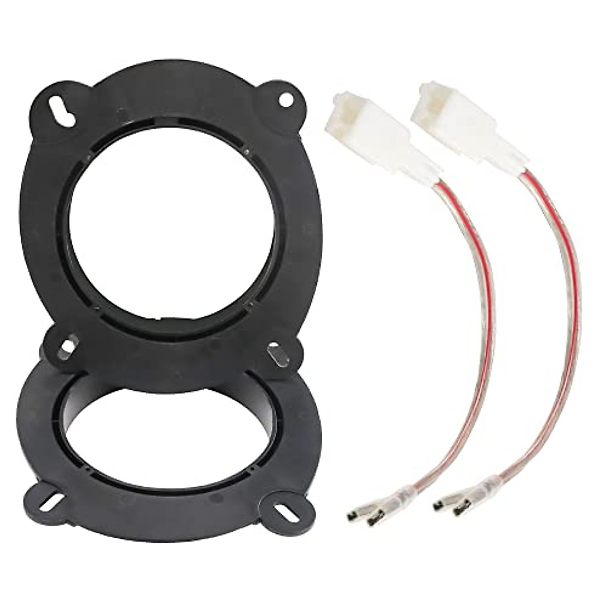 NuIth Front Door Speaker Adapter W/Speaker Wiring Harness Replacement for 2018-2022 Toyota Camry,RAV4, Tacoma Outback 6" X 9" Aftermarket Door Speaker Spacer Ring Bracket 6.5” / 6.75"