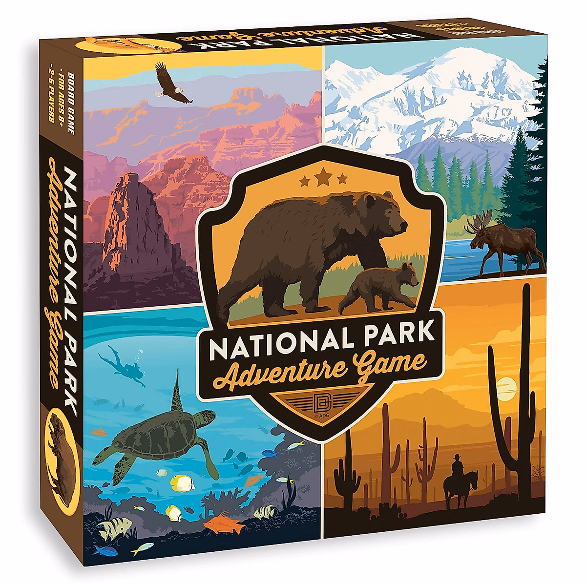 Americanflat National Park Adventure Board Game for Family and Kids Ages 7 & Up, 2-6 Players with Artwork by Anderson Design Group