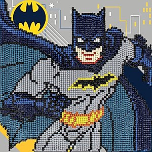 Camelot Dots DC Comics Collection of Diamond Facet Painting Art Kits, 8.7" x 8.7", Young DC Batman