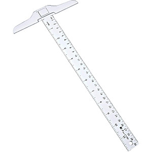 Pangda 12 Inch/ 30 cm Junior T-Square Plastic Transparent T-Ruler for Drafting and General Layout Work (1)
