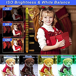 Rawiemy Video Camera Camcorder HD 2.7K 48.0MP Video Recorder Camera Vlogging Camera for YouTube Kids Camcorder with 3" LCD Screen,Remote,2 Batteries and 32G SD Card