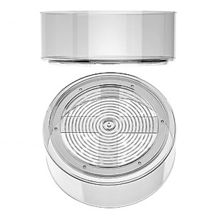 G.a HOMEFAVOR 2 Pack Lazy Susan 9" Clear Plastic Turntable Organizer Rotating Spice Rack Kitchen Storage Cosmetic Makeup Organizers for Pantry, Countertop, Fridge, Shelf, Vanity, Bathroom