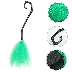 HONMEET Witches Flying Broomstick Plastic Halloween Broom Decoration Mesh Detachable Witch Broom Witch Cosplay Broom