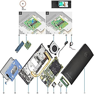 Deal4GO M.2 PCIe NVMe HDD Bracket Cover w/ SSD Daughter Board 9VX4T 09VX4T for Dell Optiplex 7070 7090 3090 Ultra, 2.5inch (0WH11F)