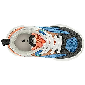 Carter's Kids Adusa Light-Up Sneaker, Blue/Orange, 7 US Unisex Toddler