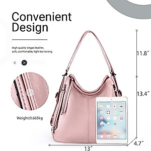 Convertible Backpack Purse For Women Handbag Hobo Tote Satchel Shoulder Bag Apricot