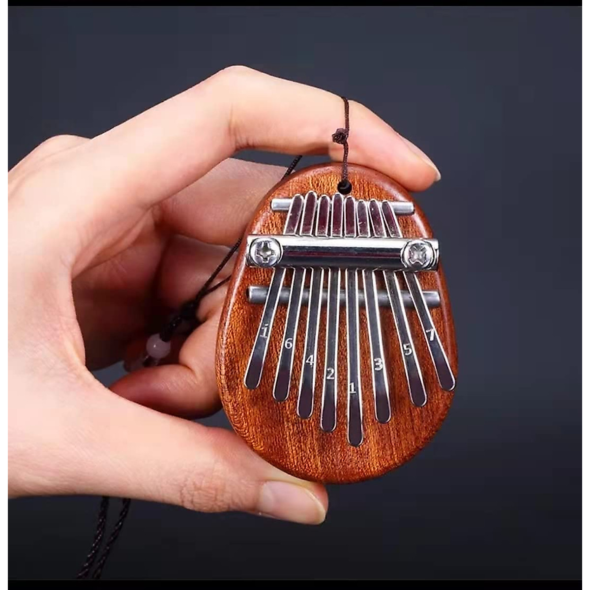 Mini Kalimba Thumb Piano 8 Keys,Wooden Finger Thumb Piano with Lanyard, Women Men Gifts,Kalimba Instruments,Exquisite Marimba Musical Accessory,Piano Music Lover Birthday Mothers Day Gifts