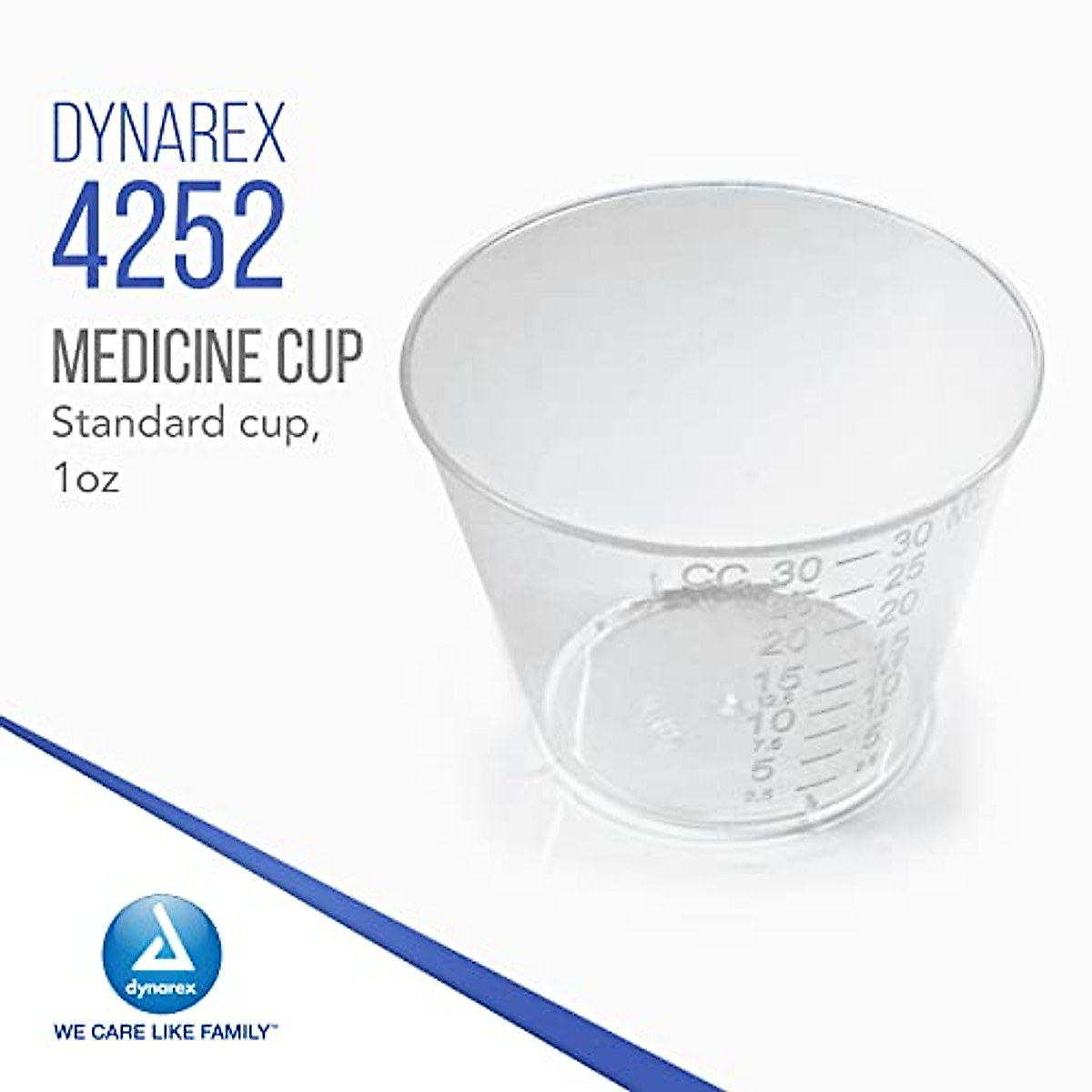Dynarex 4252 Standard Medicine Cup, 1 Oz., Made with Translucent Plastic, Pack of 5000
