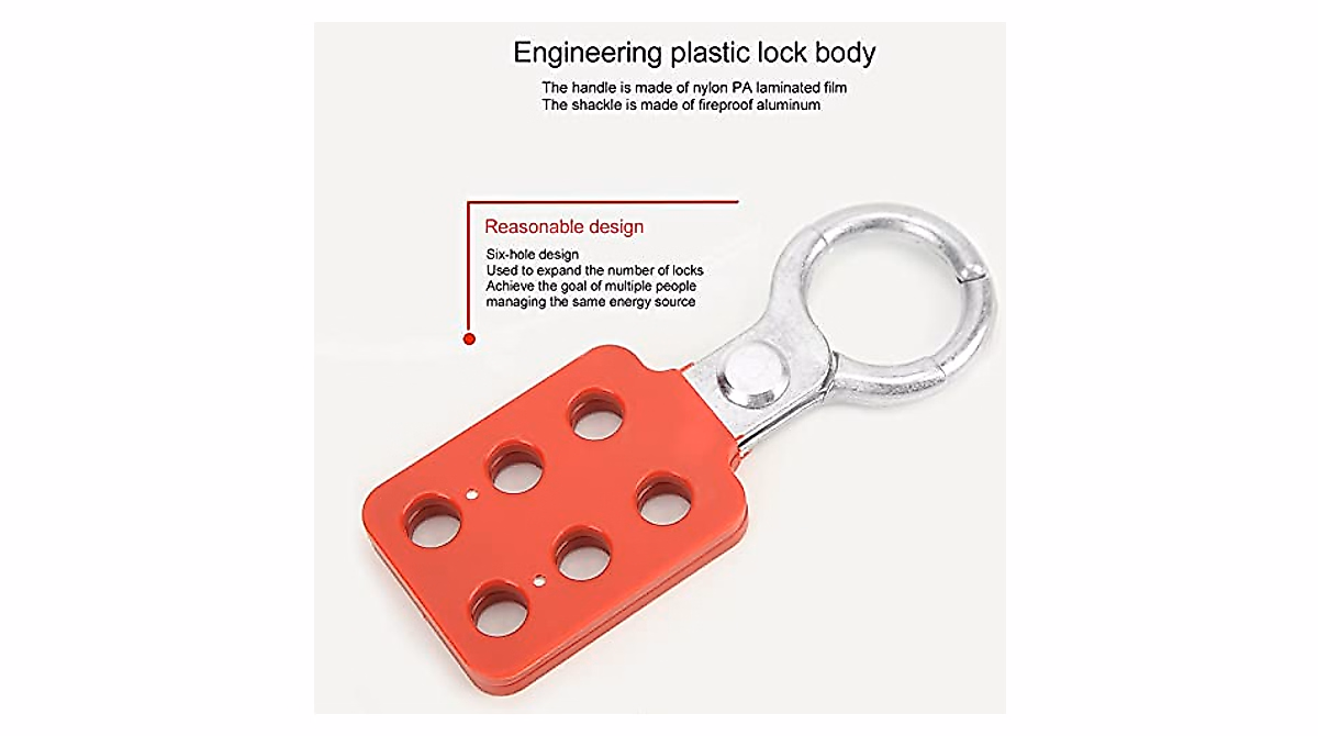 Sonew 10pcs Lockout Tagout Hasp, Safety Aluminium Insulation Padlock ...