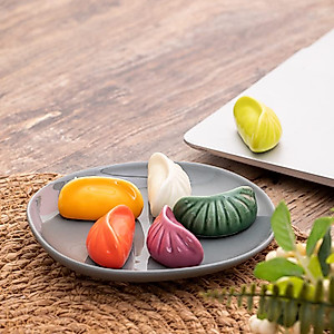 WD2819 AEOLK Dumplings Chopstick Rest 6 Piece Set Exquisite Home Decor Suitable for Family Table Use