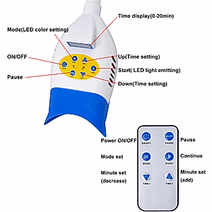 Pevor Dental Teeth Whitening Light Teeth Whitening Machine LED Light 2 Color Teeth Whitener Bleaching 10 LED Light Lamp LED Teeth Whitening LED Accelerator Light