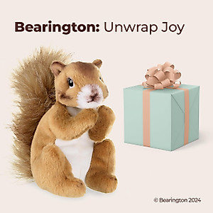 Bearington Collection Copper Plush Squirrel Stuffed Animal, 7 Inch