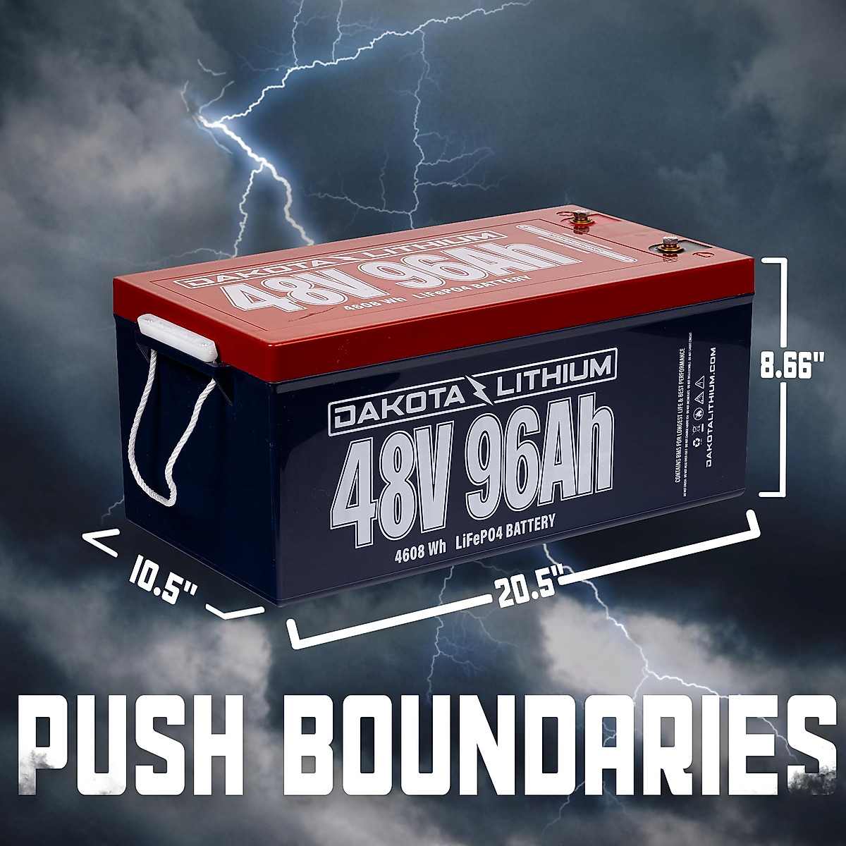 Dakota Lithium – 48V 96Ah LiFePO4 Deep Cycle Battery, 11 Year USA Warranty 2000+ Cycles, SLA Replacement Battery, Solar Power Systems, 48V Electric Vehicles, Electric Motors, Charger not Included