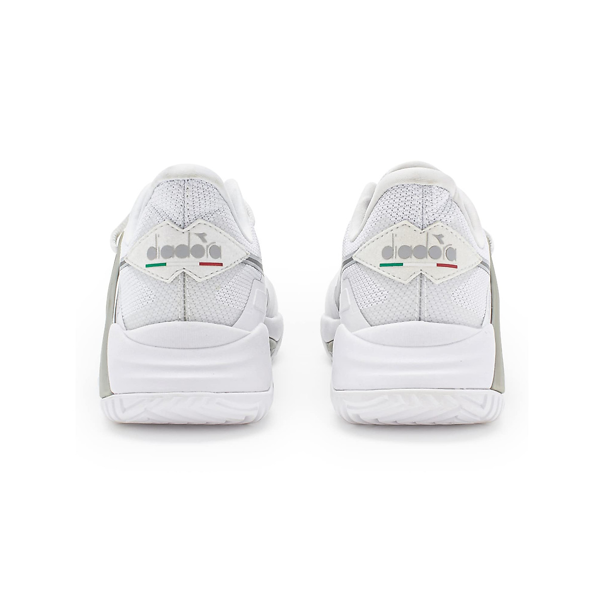 Diadora Women's B.Icon 2 All Ground Tennis Shoe (White/Silver, 8)