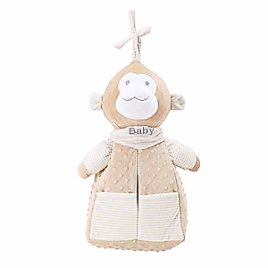 H·H Hapii Home Baby Diaper Caddy Organizer, Hanging Storage and Baby Cart Organizer, Portable Storage Bag with Side Pockets for Easter Birthday Home, Brown, Monkey