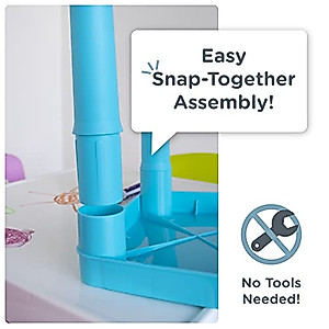 Humble Crew White Table/Pastel Chairs Kids Plastic 4 Set