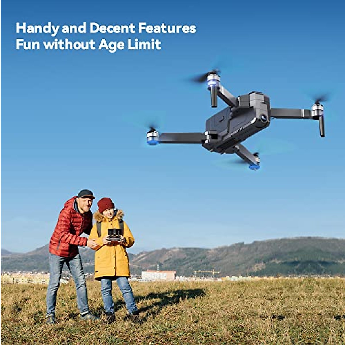 Ruko F11PRO Drones with Camera for Adults 4K UHD Camera 60 Mins Flight Time with GPS Auto Return Home Brushless Motor-Black（with Carrying Case）