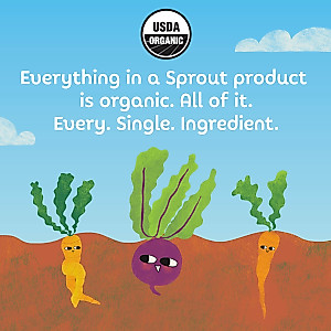 Sprout Organic Baby Food, Stage 4 Toddler Pouches, Apple Apricot Strawberry, Strawberry Banana Squash, Kiwi Banana Spinach Variety, 4 Oz (Pack of 18)