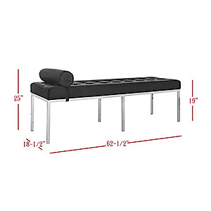Safavieh Home Collection Xavier Tufted Bench, Black