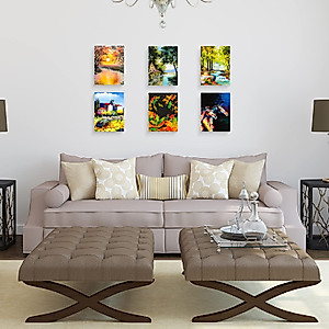 Thenshop 20 Pcs Black Canvas, Stretched Canvases for Painting, Blank Black Art Painting Supplies,8 oz Triple Primed 100% Cotton(8 x 10 Inch)