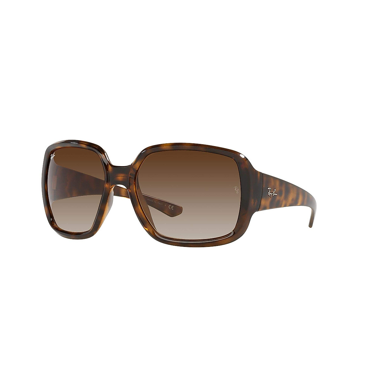 Ray-Ban Rb4347 Powderhorn Square Sunglasses, Havana/Brown Gradient Dark Brown, 60 mm