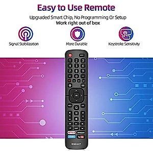 Gvirtue EN2A27 Universal Remote Control for Hisense TV Remote LED ULED LCD UHD HDTV 4K Android Smart TV with Netflix, Amazon, Vudu, You Tube Button
