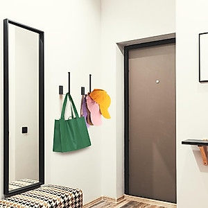 Durmmur 2 Pack Hat Racks for Baseball Caps, Stainless Steel Hat Organizer for Baseball Cap, Hat Holder Storage Organizer, Hat Hanger Strong Adhesive/Wall Drilled for Door,Bedroom,Closet(Black)