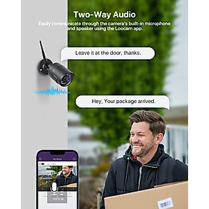 Loocam 900MHz Wireless Security Camera System Outdoor 2TB Hard Drive, 2000ft Long Range Transmission, 4 Camera 6 Channel NVR Surveillance Kit