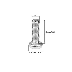 uxcell M5x16mm Machine Screws Pan Phillips Cross Head Screw 304 Stainless Steel Fasteners Bolts 30Pcs