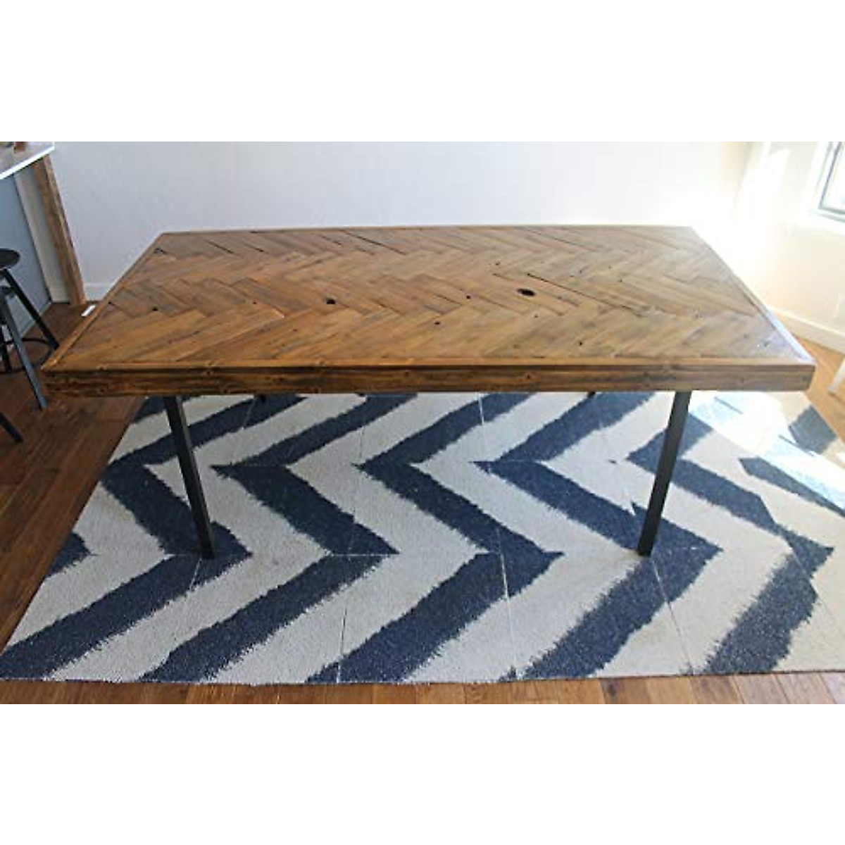 Reclaimed Wood Herringbone Dining Table - Made to Order