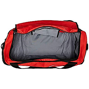Nike Brasilia Training Medium Duffle Bag, Durable Nike Duffle Bag for Women & Men with Adjustable Strap, University Red/Black/White