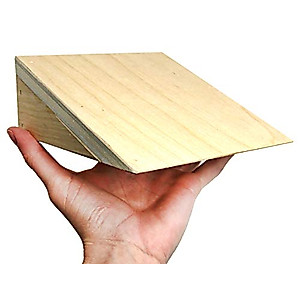 Wide Kicker/Bank Fingerboard Ramp - Handmade in USA - 5.5" Long, 2.25" Tall - Teak Tuning