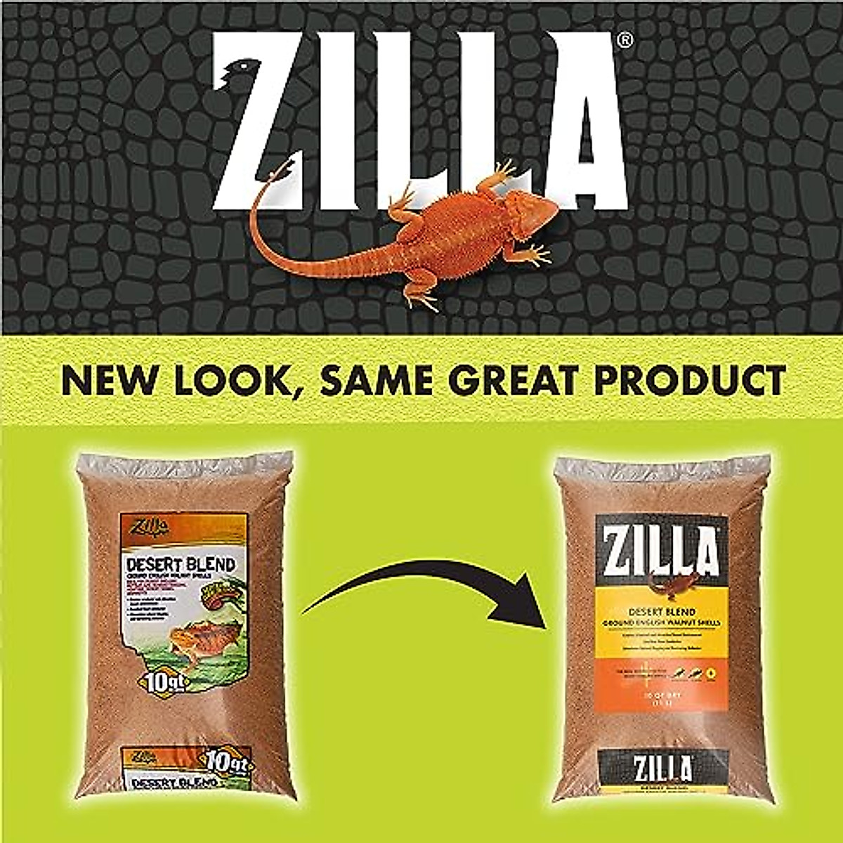 Zilla Reptile Terrarium Bedding Substrate Desert Blend Walnut, 10-Qt.
